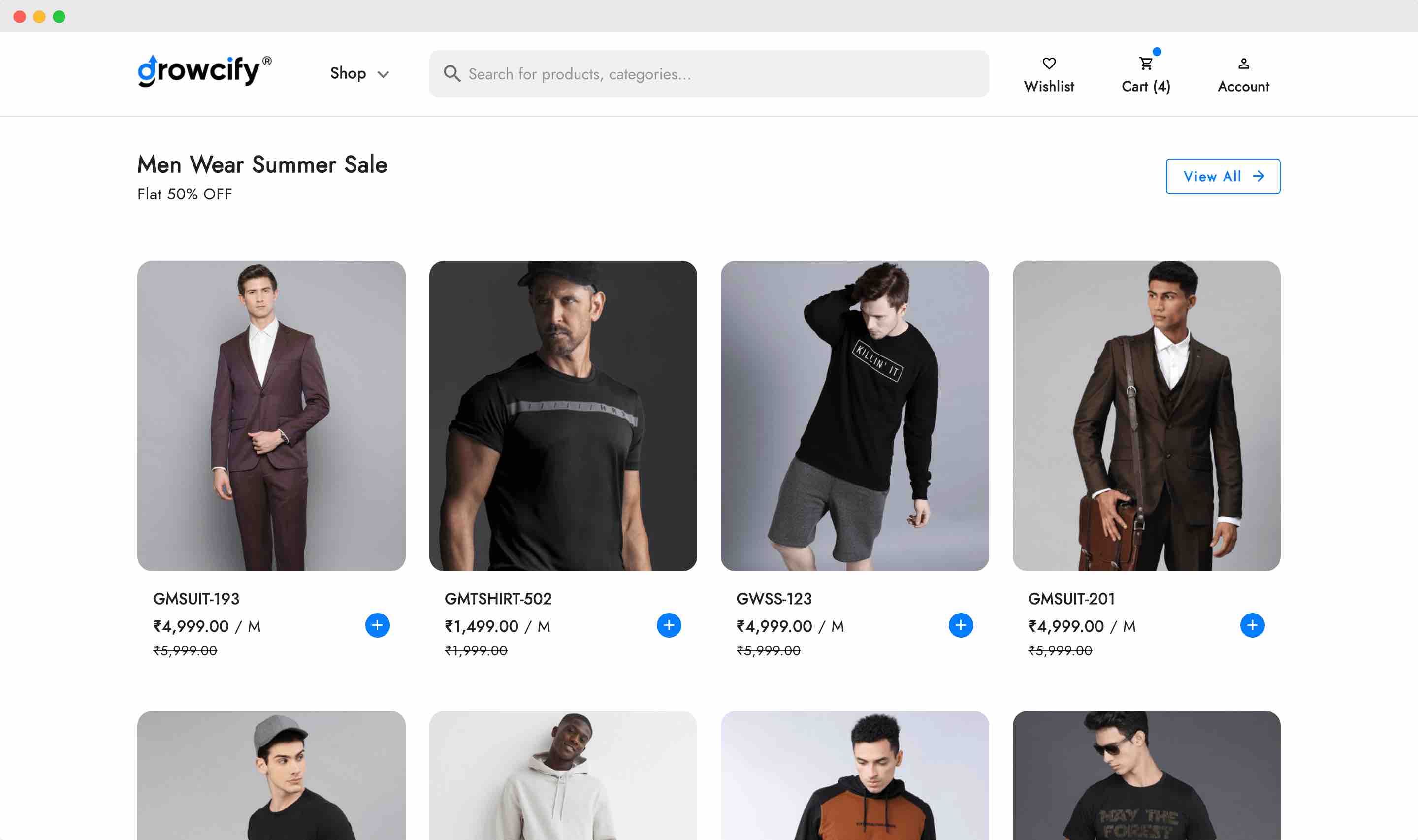 Create and launch your eCommerce website - Growcify